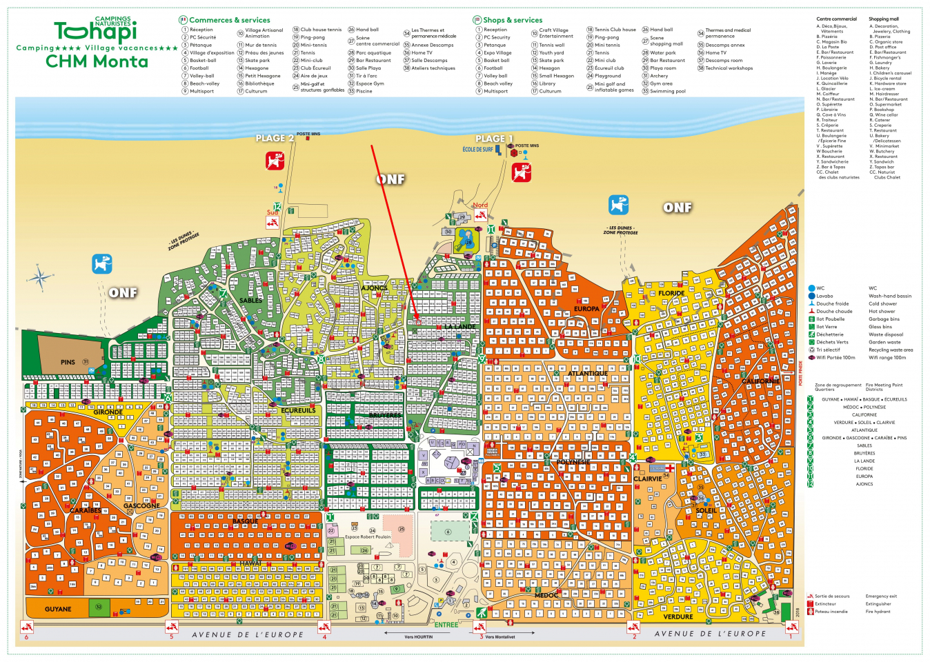 Montafamille-Mobilhome pour familles de naturistes au CHM Montalivet